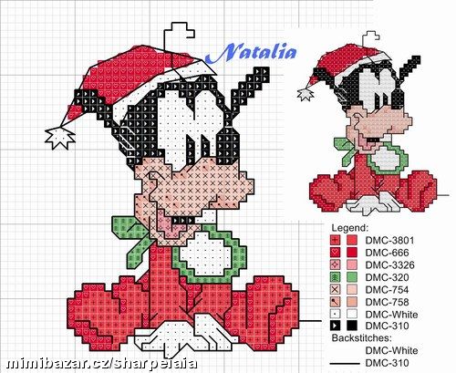 vánoční křížkový steh disney postavicky | Mimibazar.cz