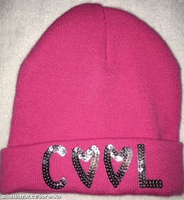 Prodám - Růžová čepice nápis COOL třpytivé flitry 1½ 2 y, Ostrava ...