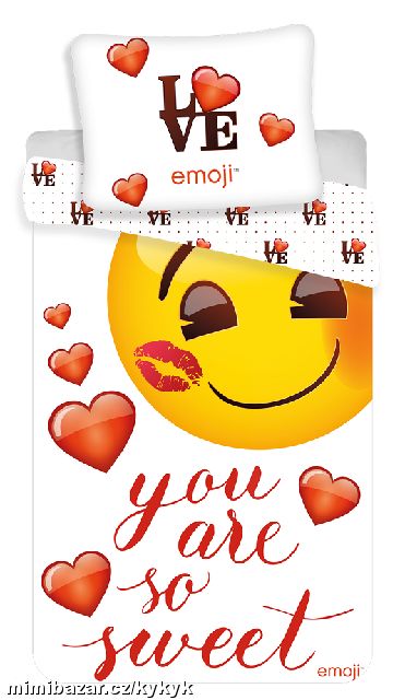 Akce - POVLEČENÍ NA VELKOU POSTEL EMOJI LAVE, Nová Paka | Mimibazar.cz