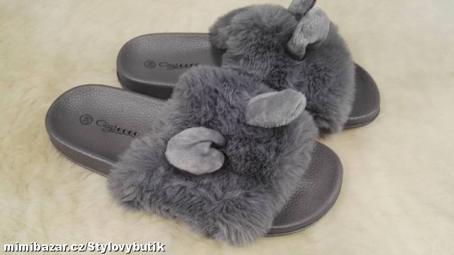 Prodám - Cukle nazouváky chlupaté s oušky šedé, Ostrava | Mimibazar.cz