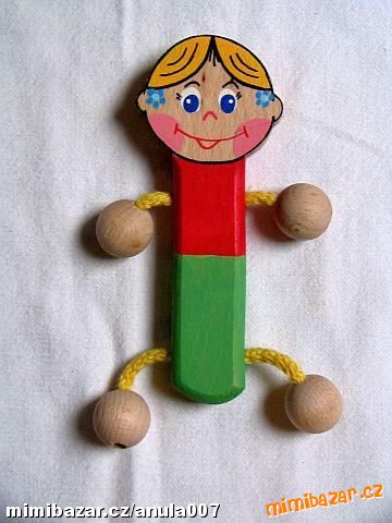 Prodám - Pěkná dřevěná hračka holka kluk, Olomouc | Mimibazar.cz
