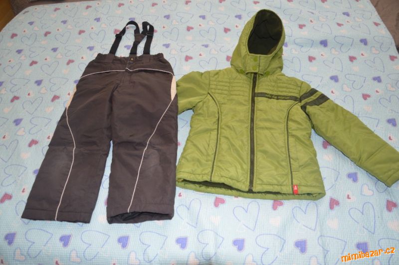Prodám - 116 122 128 zimní bunda a oteplené kalhoty, Praha | Mimibazar.cz