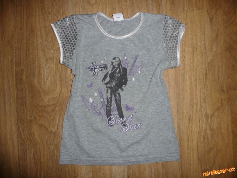 Prodám - Šedé triko Disney na 7 8L vel.128, Benešov | Mimibazar.cz