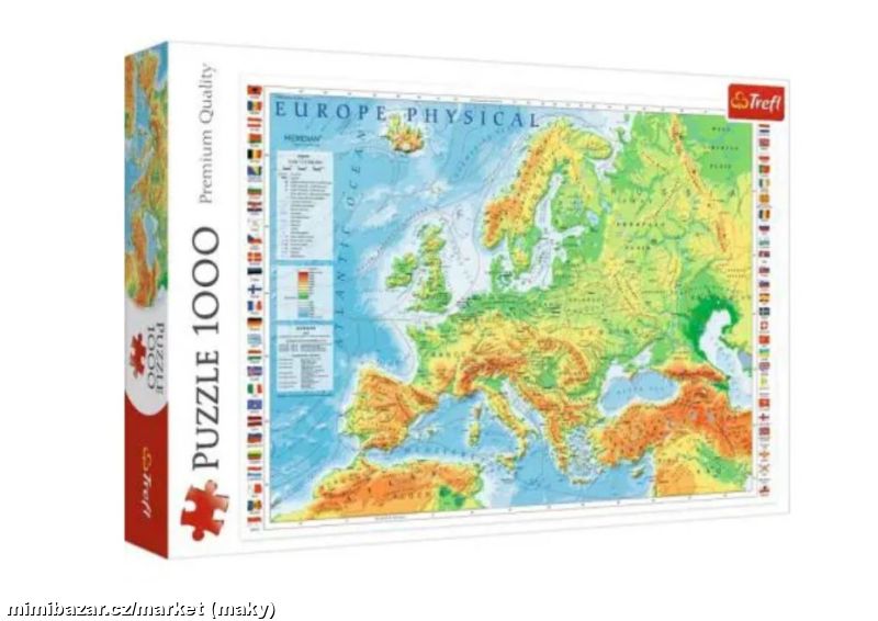 Prodám - PUZZLE FYZICKÁ MAPA EVROPY, Jirkov | Mimibazar.cz